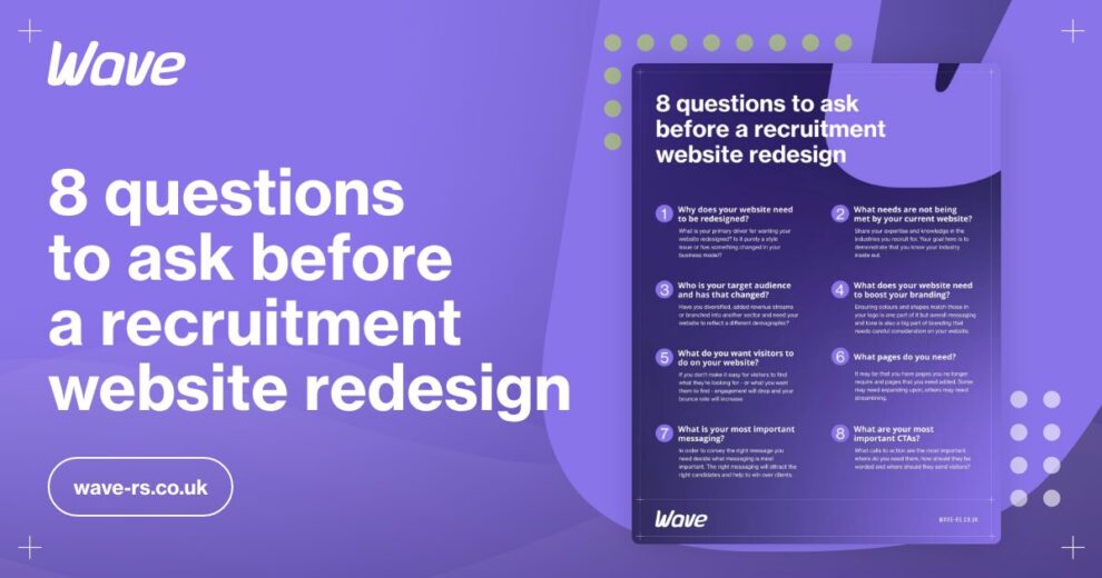 Infographic: 8 questions to ask before a recruitment website redesign ...