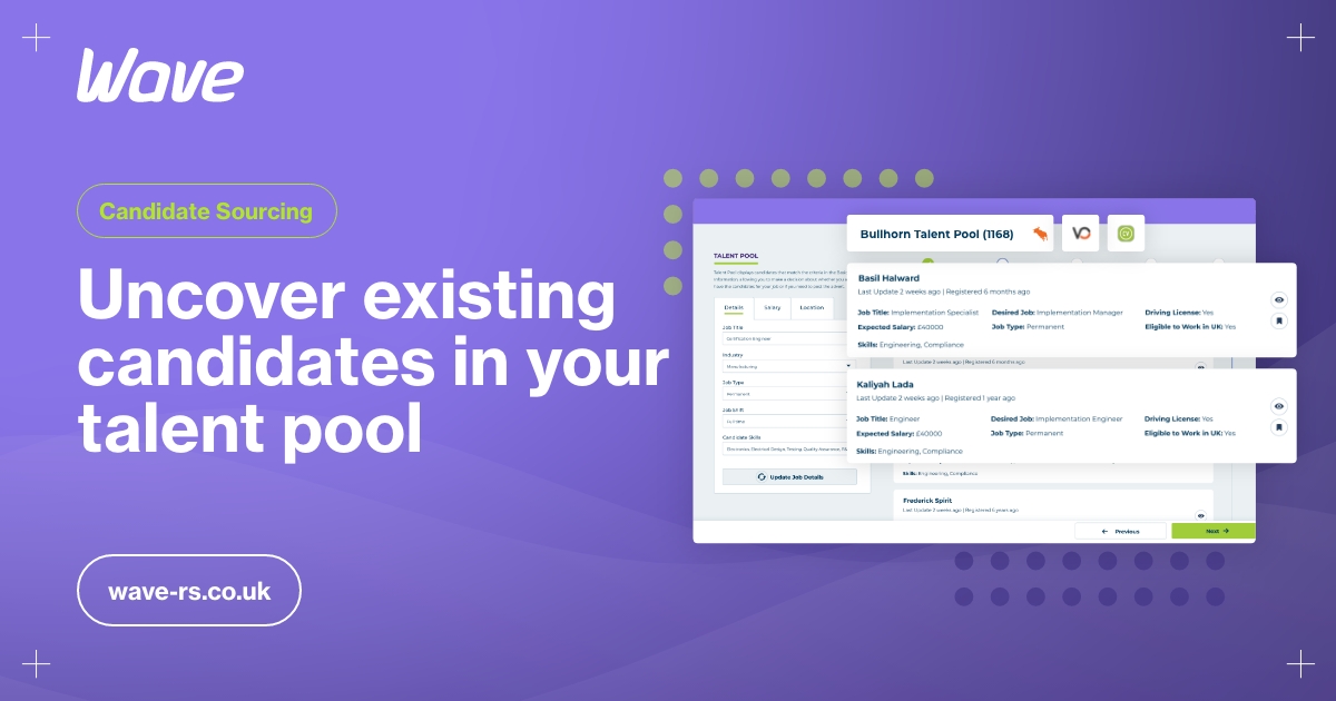 Talent Pool with Advanced Candidate Matching, WaveTrackR - Wave